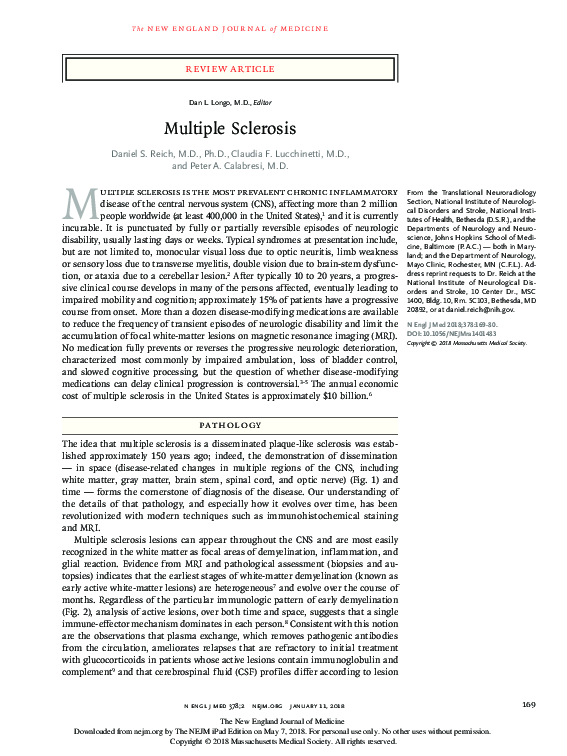 (PDF) Multiple Sclerosis