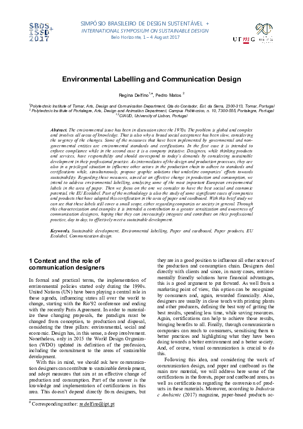 (PDF) Environmental Labelling and Communication Design