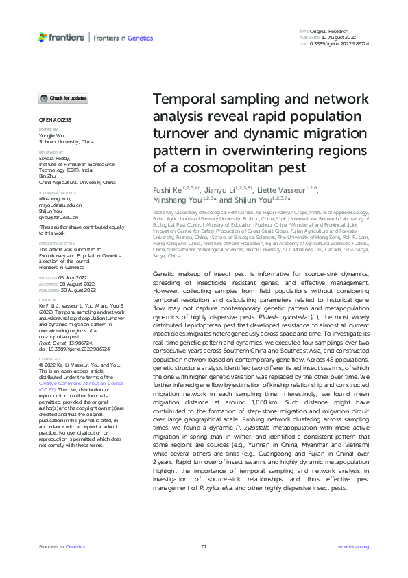 (PDF) Temporal sampling and network analysis reveal rapid population ...