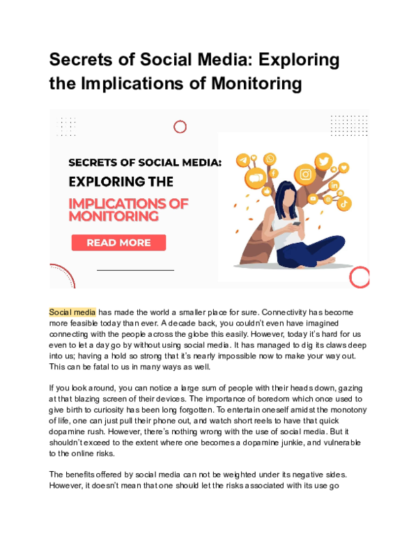 (PDF) Secrets of Social Media: Exploring the Implications of Monitoring