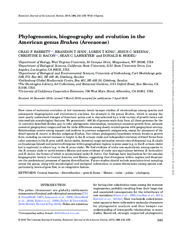 (PDF) Phylogenomics, biogeography and evolution in the American genus ...