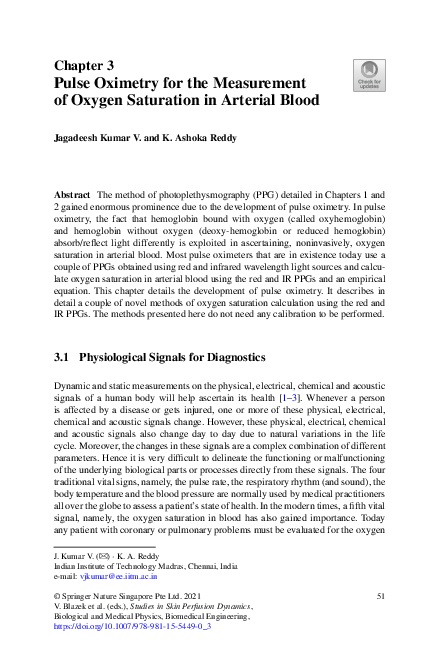 (PDF) Pulse Oximetry for the Measurement of Oxygen Saturation in ...