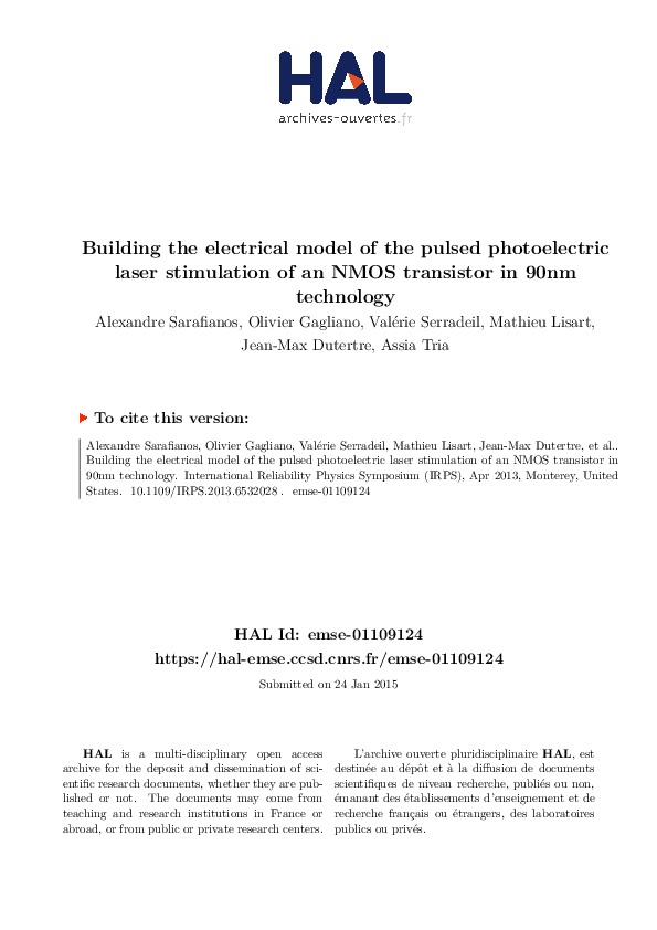 (PDF) Building the electrical model of the pulsed photoelectric laser ...