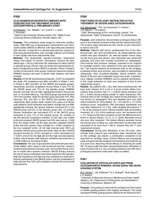 (PDF) P341 Evaluation of Articular Cartilage from Osteoarthritic ...