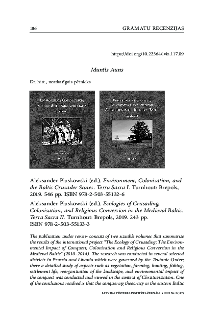 (PDF) Aleksander Pluskowski (ed.). Environment, Colonisation, and the ...