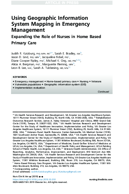 (PDF) Using Geographic Information System Mapping in Emergency Management