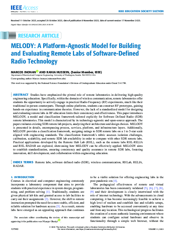 (PDF) MELODY: A Platform-Agnostic Model for Building and Evaluating Remote Labs of Software ...