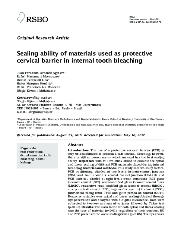 (PDF) Sealing ability of materials used as protective cervical barrier ...
