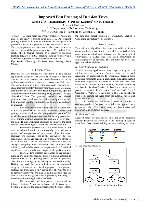 (PDF) Improved Post Pruning of Decision Trees