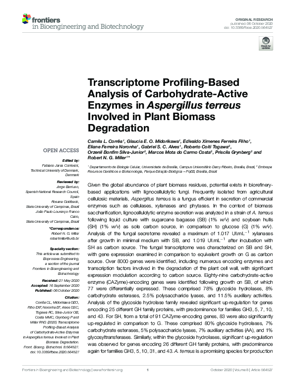 (PDF) Transcriptome Profiling-Based Analysis of Carbohydrate-Active Enzymes in Aspergillus ...