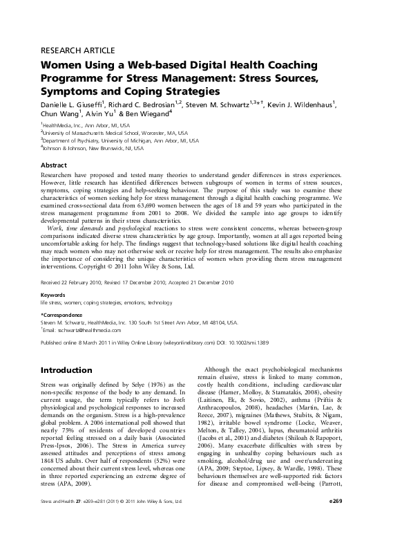 (PDF) Women using a web‐based digital health coaching programme for ...