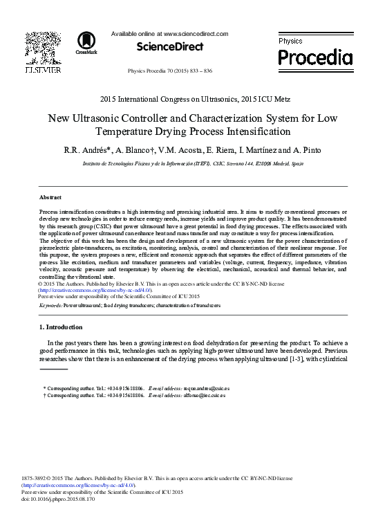 (PDF) New Ultrasonic Controller and Characterization System for Low ...