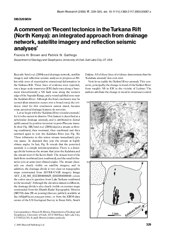 (PDF) A comment on ‘Recent tectonics in the Turkana Rift (North Kenya ...