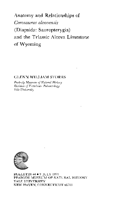 (PDF) Anatomy and relationships of Corosaurus alcovensis (Diapsida ...