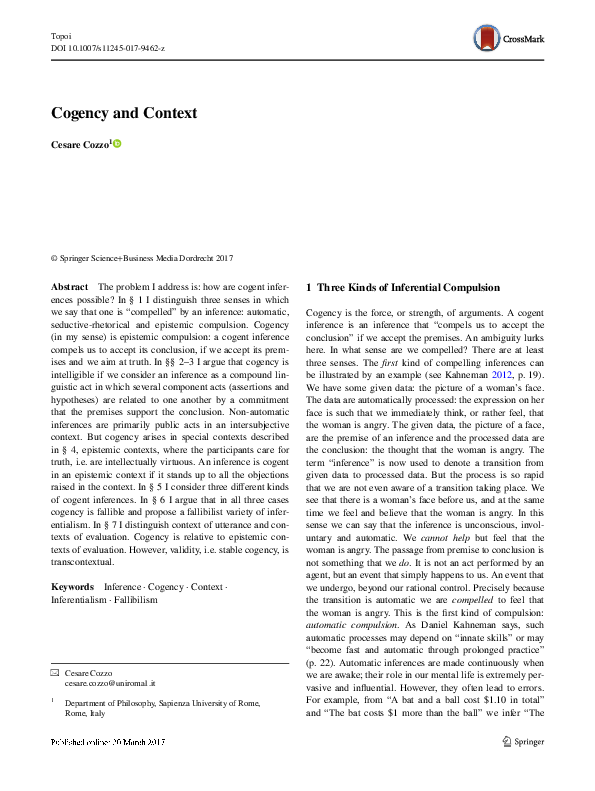 (PDF) Understanding Automatic Argumet Compulsion