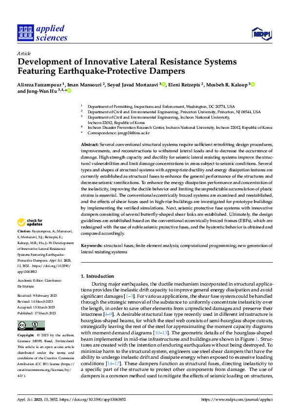 (PDF) Development of Innovative Lateral Resistance Systems Featuring ...