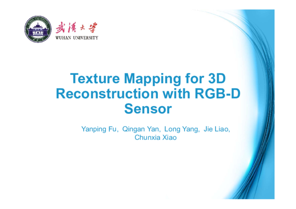 (PDF) Texture Mapping for 3D Reconstruction with RGB-D Sensor