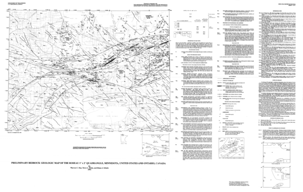 (PDF) Preliminary bedrock geologic map of the Roseau 1 degrees by 2 ...