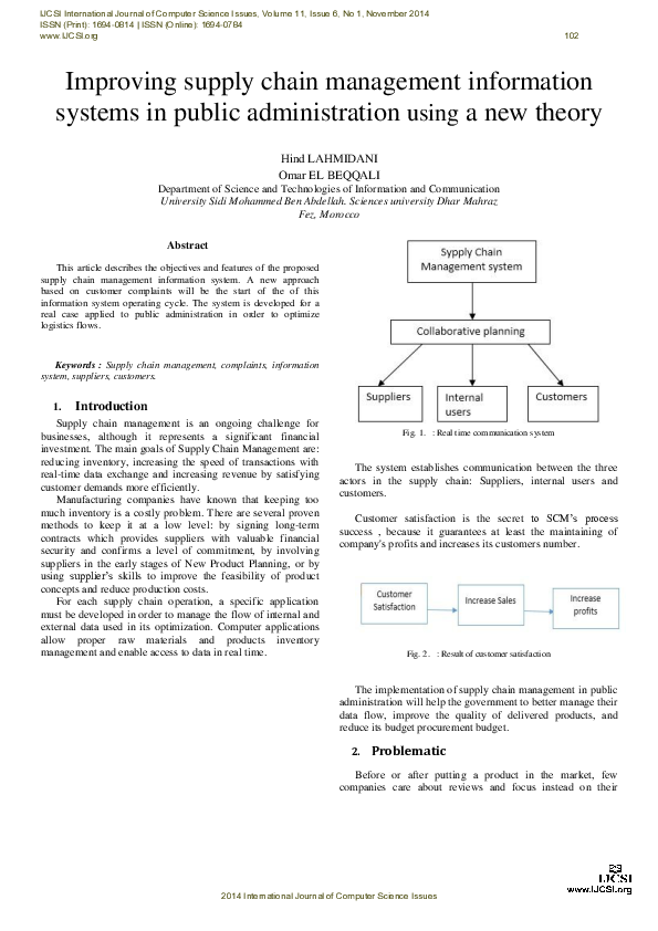 (PDF) Improving supply chain management information systems in public ...