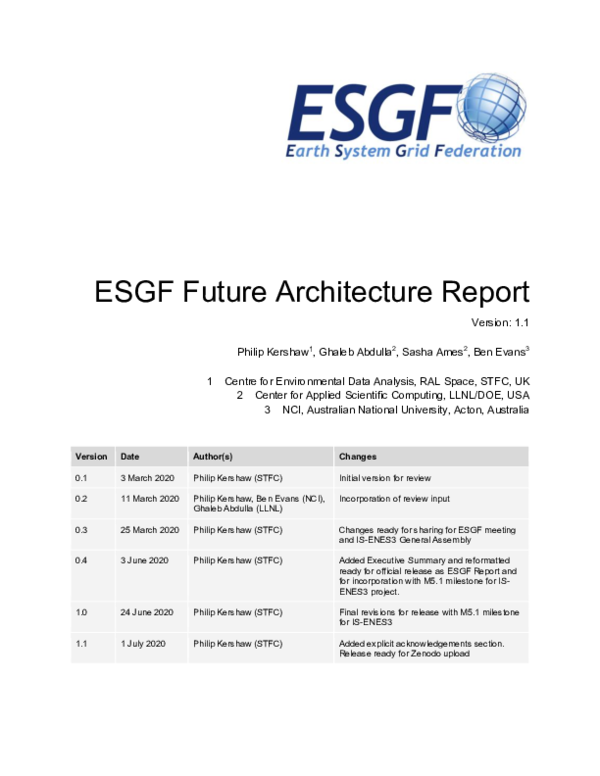 (PDF) ESGF Future Architecture Report