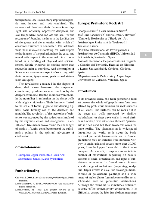 (PDF) Europe: Prehistoric Rock Art