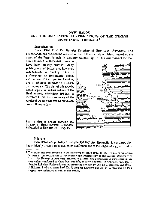 (PDF) New Halos and the hellenistic fortifications of the Othrys mountains, Thessaly, Greece