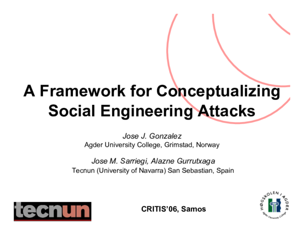(PDF) A Framework for Conceptualizing Social Engineering Attacks