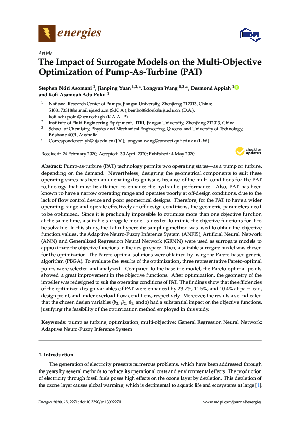 Pdf The Impact Of Surrogate Models On The Multi Objective