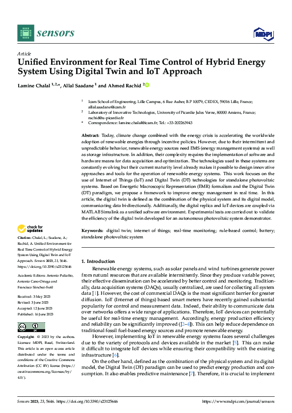 (PDF) Unified Environment for Real Time Control of Hybrid Energy System Using Digital Twin and ...
