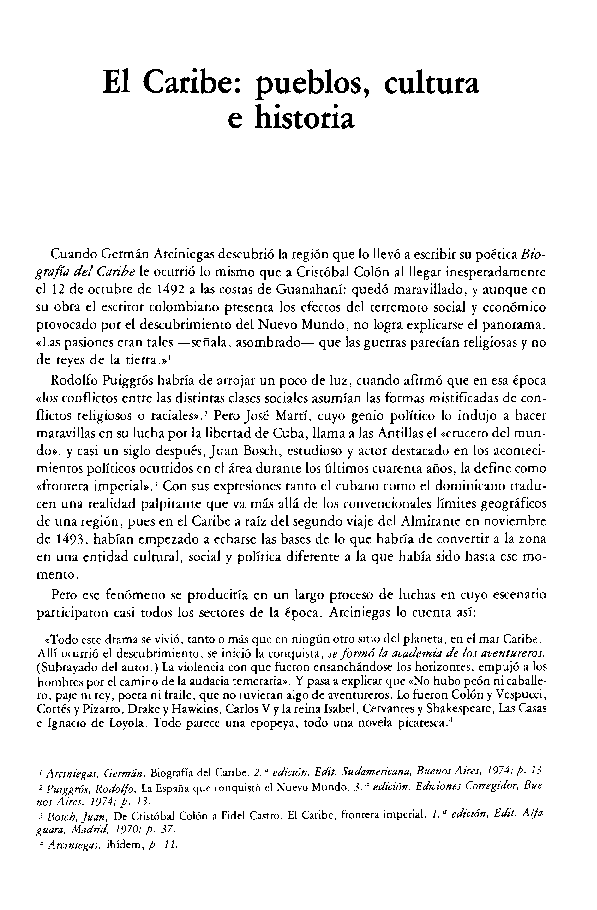 (PDF) El Caribe: pueblos, cultura e historia