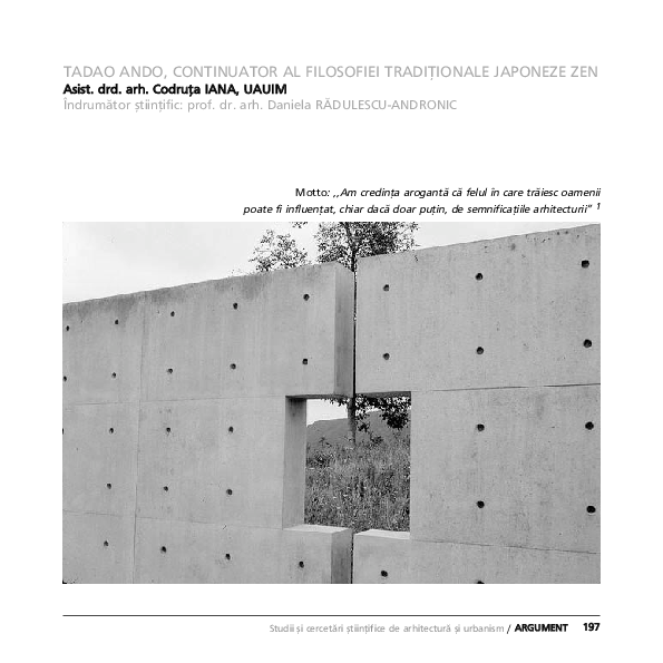 (PDF) Tadao Ando’S minimalism, continuing the traditional japanese zen philosophy