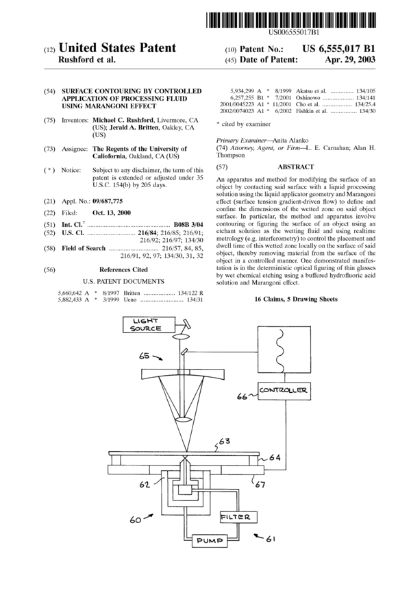(PDF) Surface contouring by controlled application of processing fluid ...