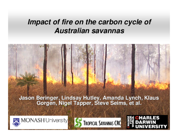 (PDF) Impact of fire on the carbon cycle of Australian savannas