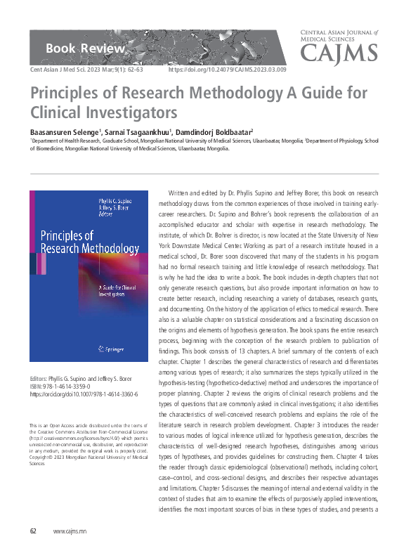 (PDF) Principles of Research Methodology A Guide for Clinical Investigators