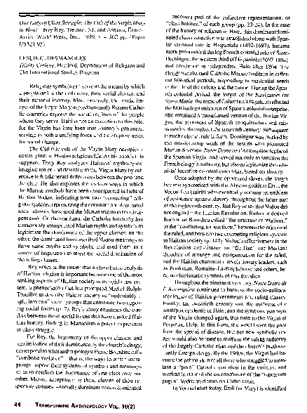 (PDF) Our Lady of Class Struggle: the Cult of the Virgin Mary in Haiti ...
