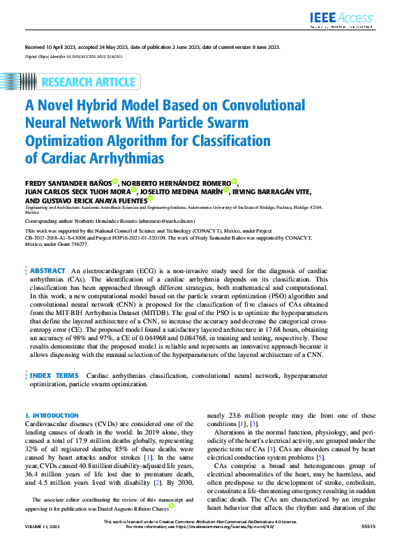 (PDF) A Novel Hybrid Model Based on Convolutional Neural Network With Particle Swarm ...