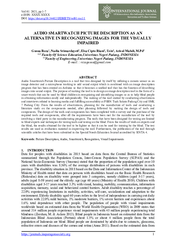 (DOC) Audio Smartwatch Picture Description as an Alternative in ...