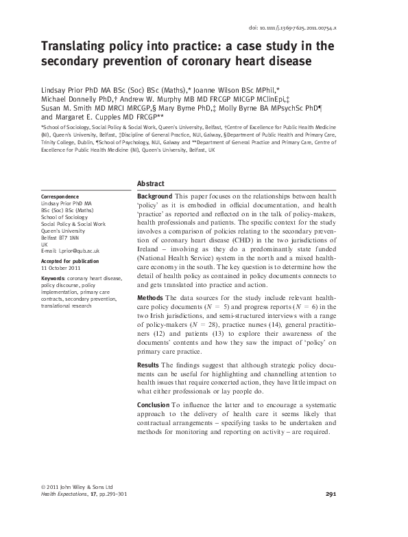 (PDF) Translating policy into practice: a case study in the secondary ...