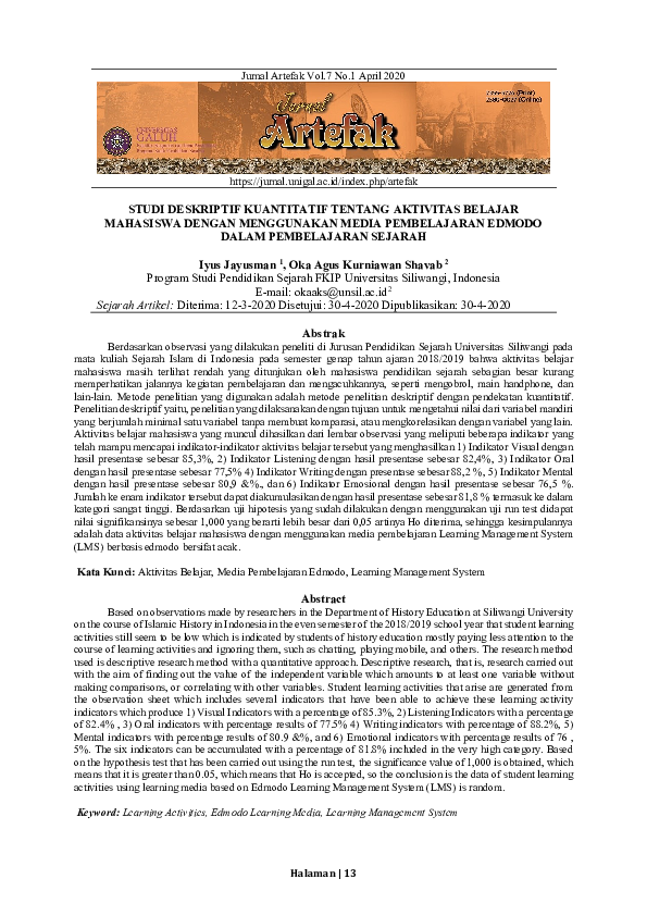 (PDF) Aktivitas Belajar Mahasiswa Dengan Menggunakan Media Pembelajaran Learning Management ...