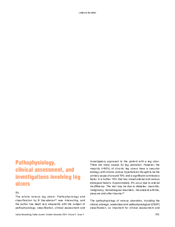 (PDF) Pathophysiology, clinical assessment, and investigations ...