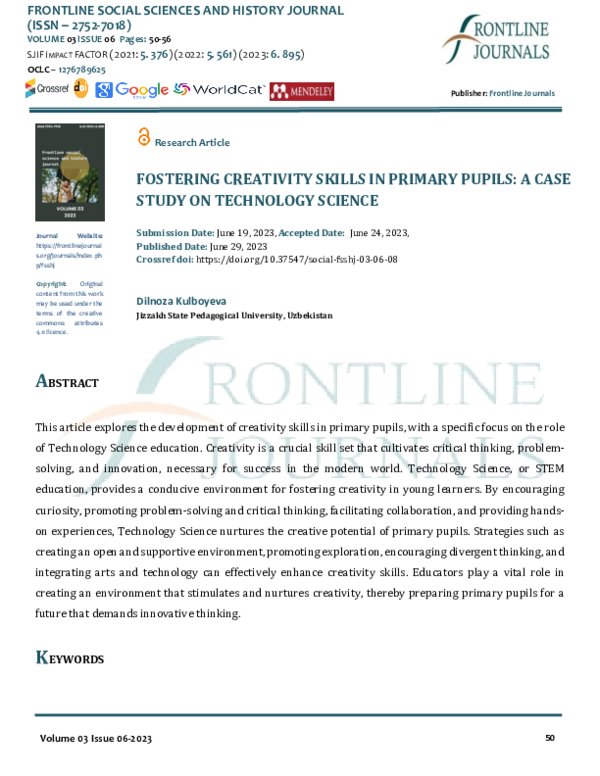 (PDF) Enhancing Creativity in Primary STEM Education