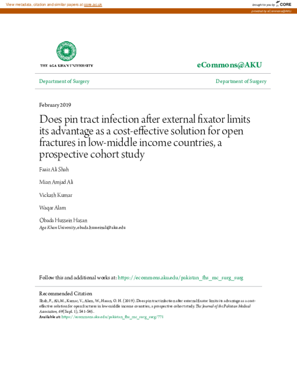 (PDF) Does pin tract infection after external fixator limits its ...
