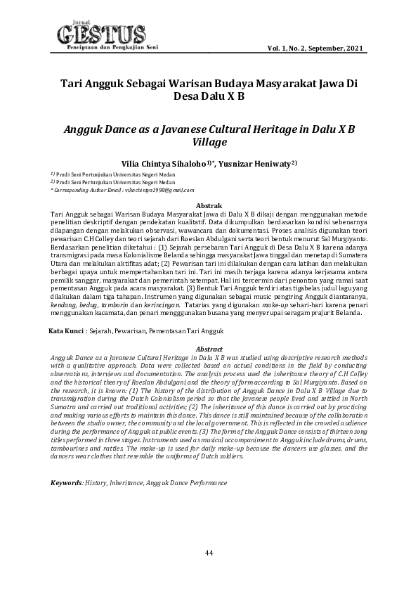 (PDF) Tari Angguk Sebagai Warisan Budaya Pada Masyarakat Jawa di Desa ...