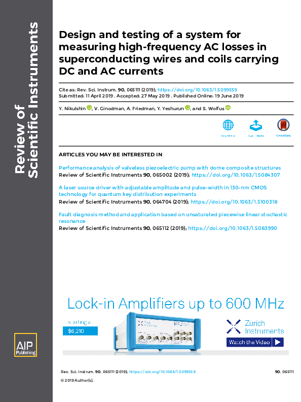 (PDF) Design and testing of a system for measuring high-frequency AC ...