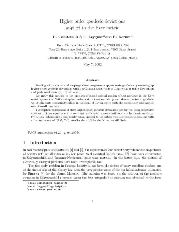 (PDF) Higher-order geodesic deviations applied to the Kerr metric