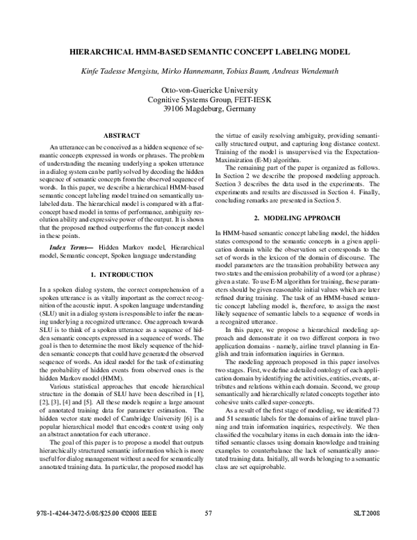 (PDF) Hierarchical HMM-based semantic concept labeling model