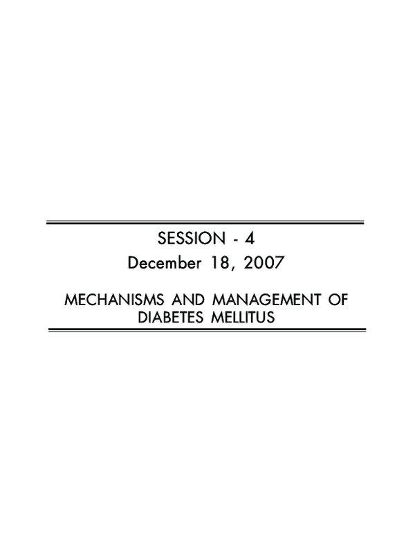 (PDF) Session - 4 December 18, 2007 Mechanisms and management of ...