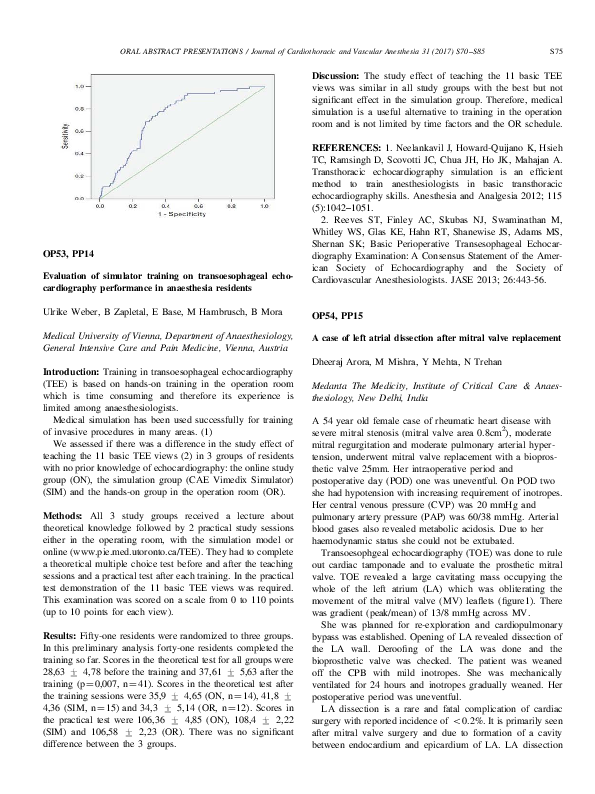 (PDF) A case of left atrial dissection after mitral valve replacement