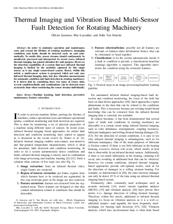 (PDF) Thermal Imaging and Vibration-Based Multisensor Fault Detection for Rotating Machinery