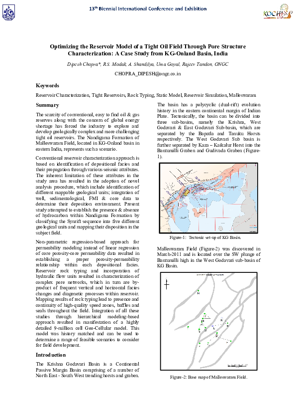 (PDF) Optimizing the Reservoir Model of a Tight Oil Field Through Pore Structure ...